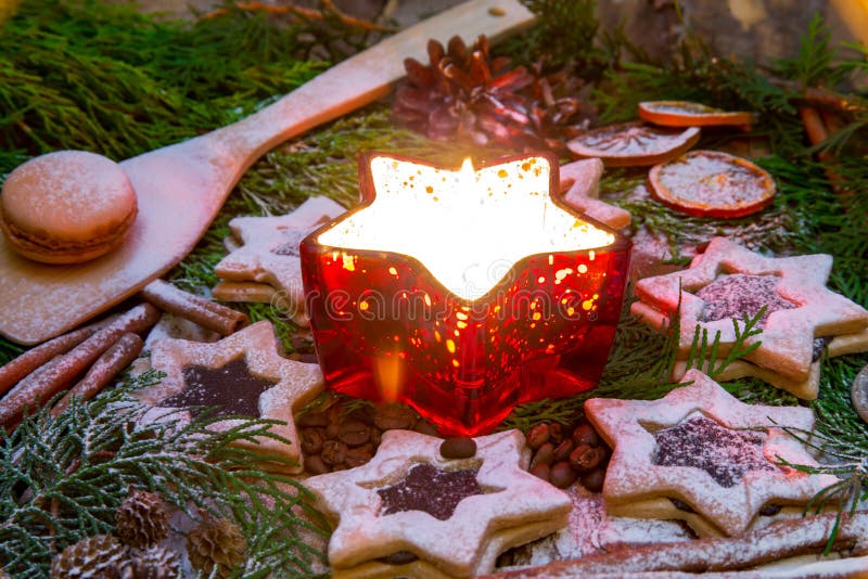 Chocolate and Cookies Christmas Stock Photo - Image of cinnamon, effect ...