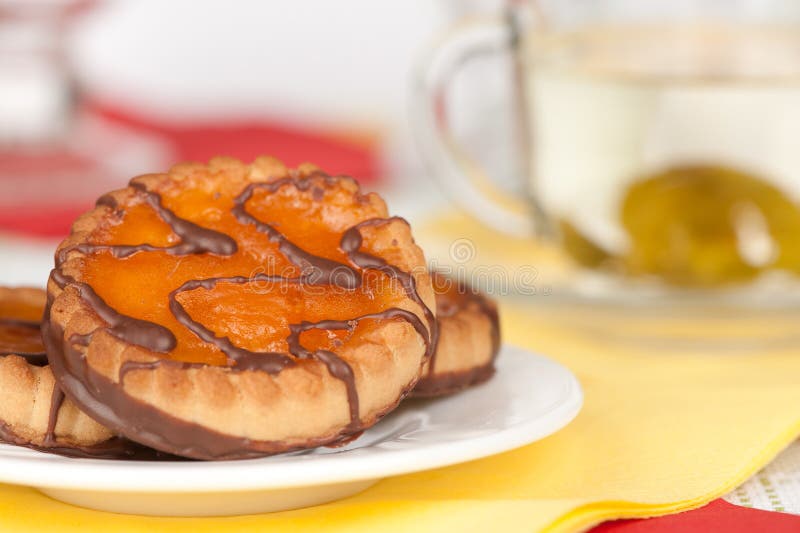 Chocolate cookies with jam stock image. Image of marmalade - 24103351