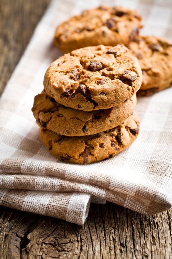 Chocolate Cookies on Kitchen Table Stock Photo - Image of chocolate ...