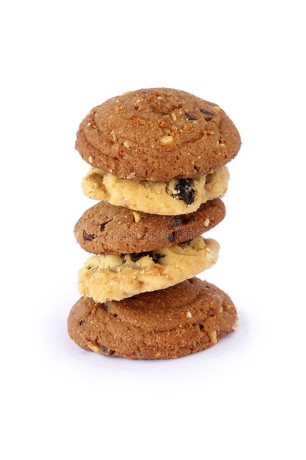 Many Yummy Cream Cookies for the Best Healthy Foods Stock Image - Image ...