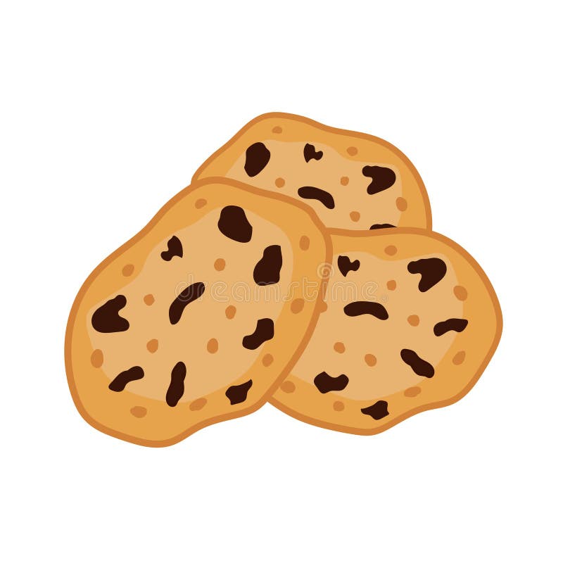 Chocolate Cookies Vector Illustration Stock Vector - Illustration of ...