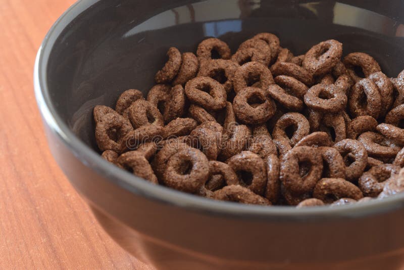 Chocolate Corn Flakes. stock photo. Image of brown, foods - 50013830