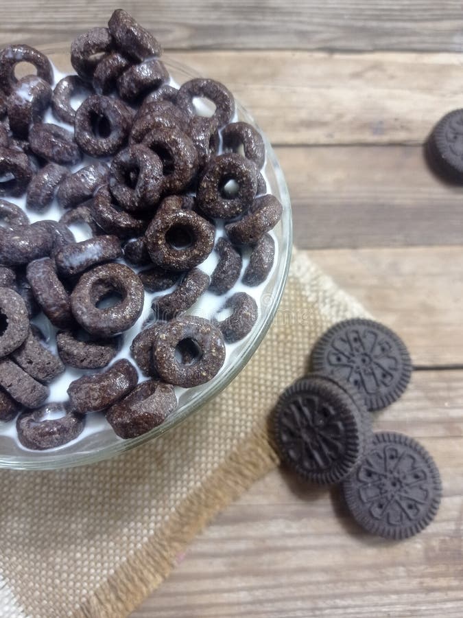 Chocolate Cornflakes with Milk Stock Photo - Image of dill, fish: 303717594