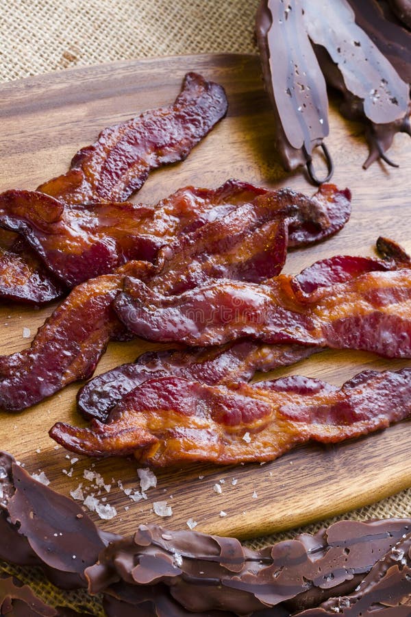 Chocolate covered bacon stock image. Image of holiday - 30770307