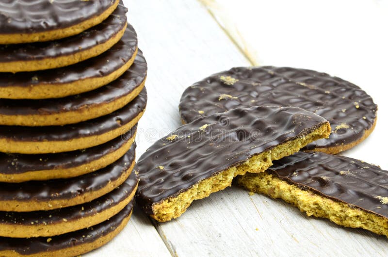 Chocolate Covered Biscuits stock photo. Image of treat - 2461578