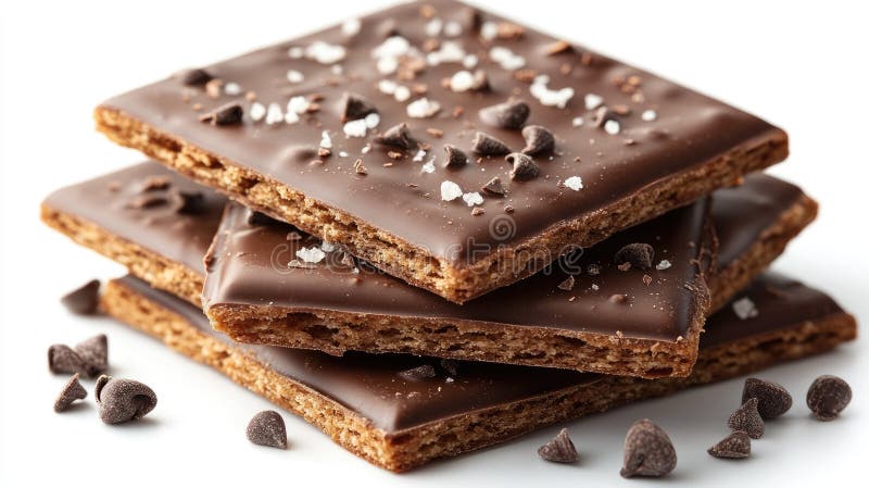 Chocolate Covered Graham Crackers with Chocolate Chips and Sea Salt ...