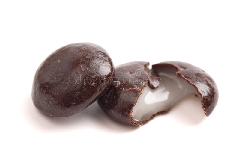Chocolate Covered Cream Filled Mint Candy Isolated on White Background ...