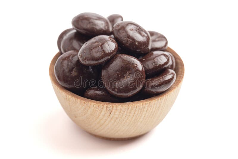 Chocolate Covered Cream Filled Mint Candy Isolated on White Background ...