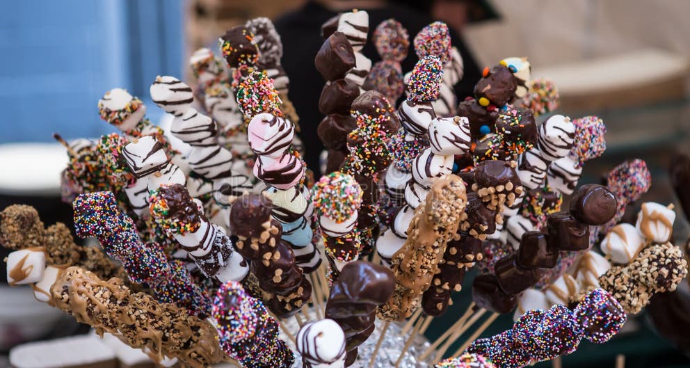 Chocolate covered fruits stock image. Image of decorative - 34696949