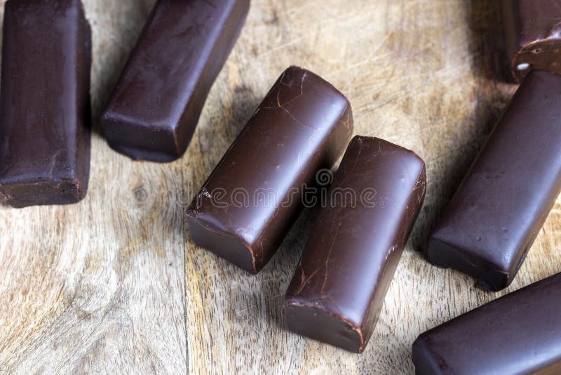 Chocolate-covered Sweet Cheese on the Table Stock Image - Image of ...