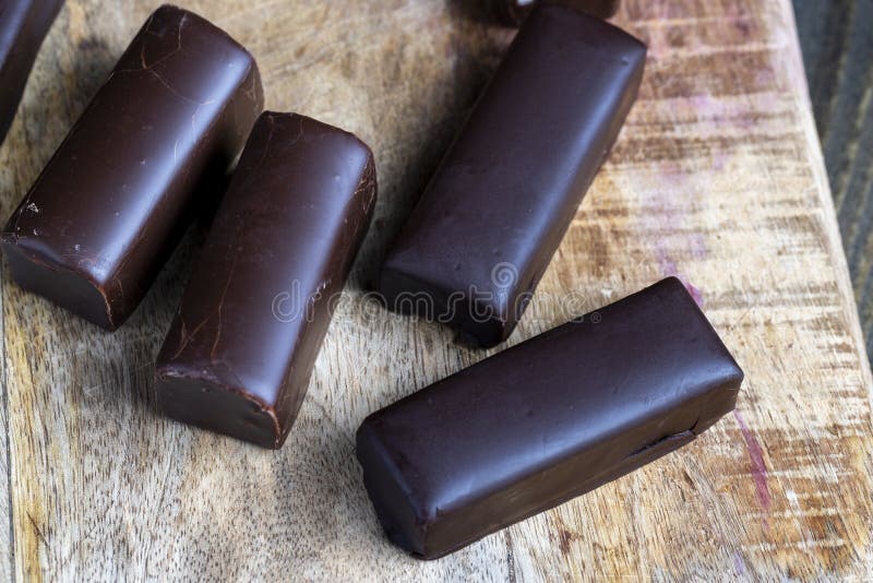 Chocolate-covered Sweet Cheese on the Table Stock Image - Image of ...