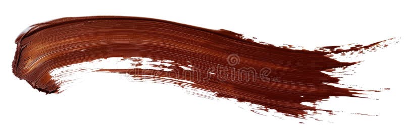 Chocolate Cream Stroke on White Background. Abstract Design Element ...