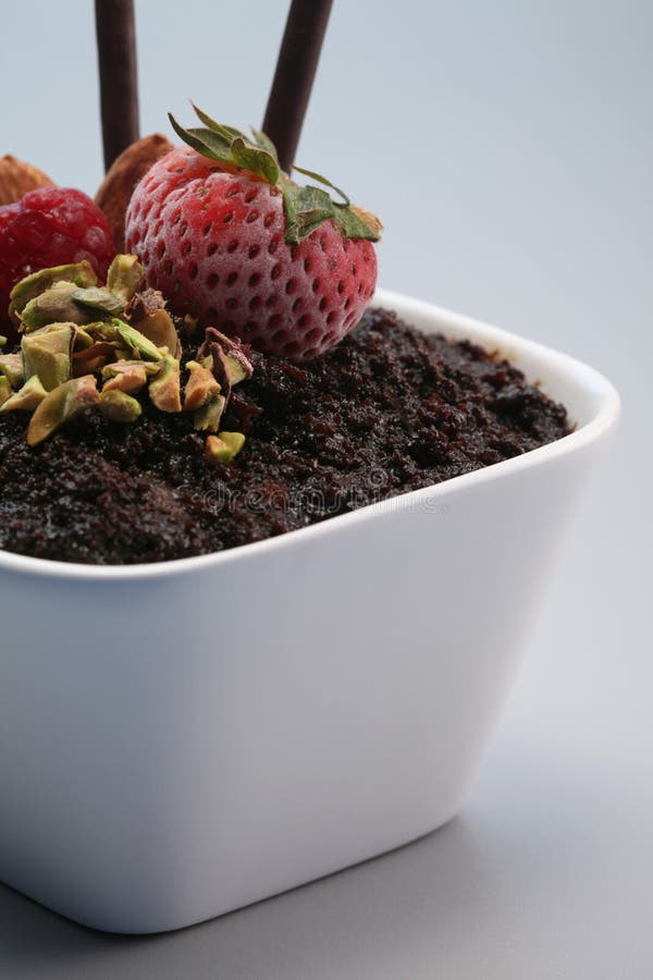Chocolate Crumble Dessert. Conceptual Image Stock Image - Image of ...