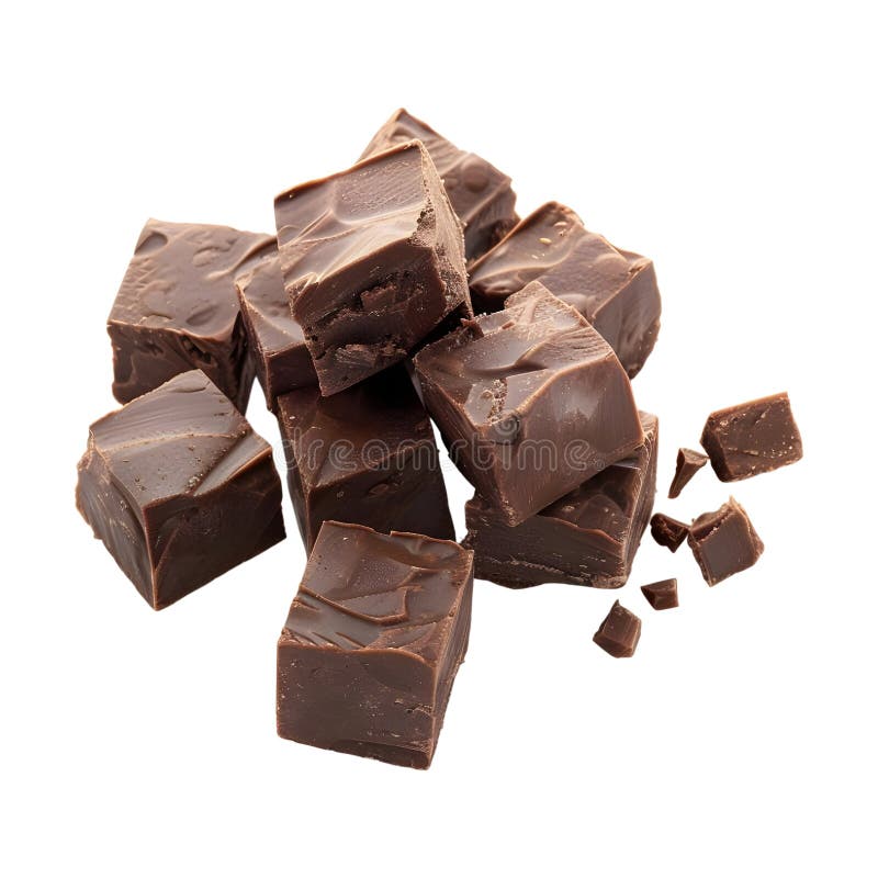 Chocolate Cubes Pile on Transparent Background - Ai Generated Stock ...