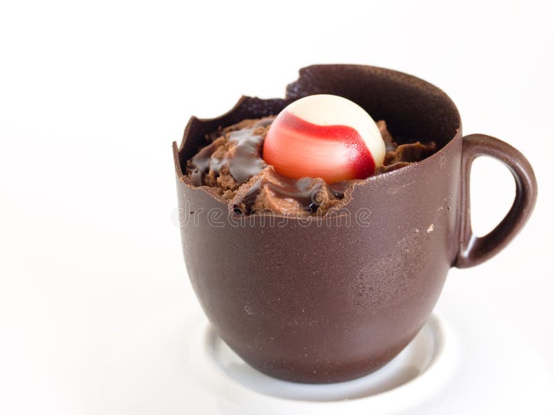 Chocolate cup stock image. Image of culinary, butter, decoration - 7440149