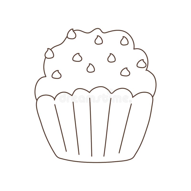 Cupcake Dessert Cartoon Design Vector Illustrator Stock Vector
