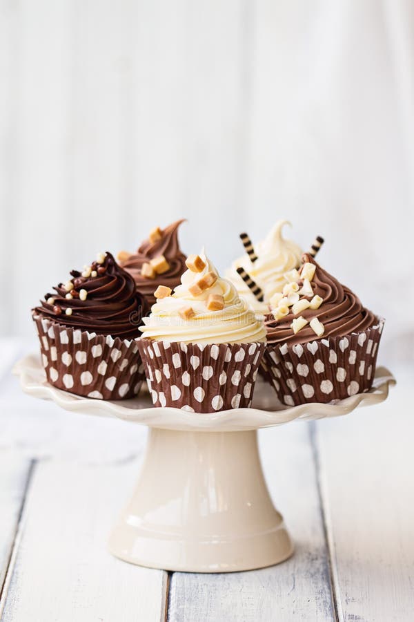Chocolate cupcakes stock image. Image of baked, chocolate - 9653755