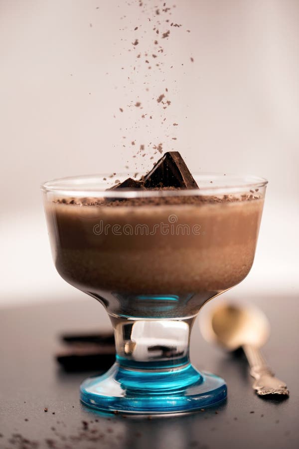 Chocolate Curd Dessert stock photo. Image of chocolate - 181543426