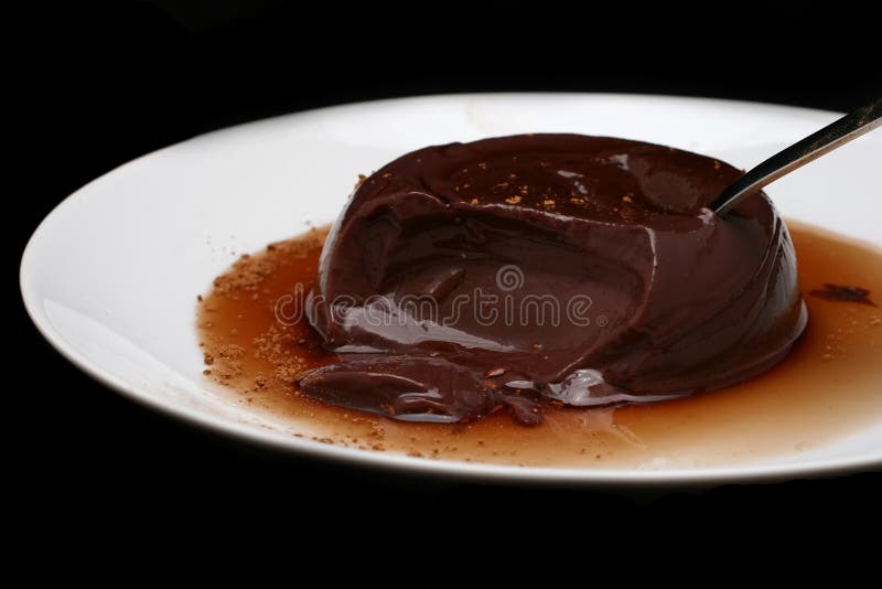Chocolate Custard pudding stock photo. Image of dessert - 14967130