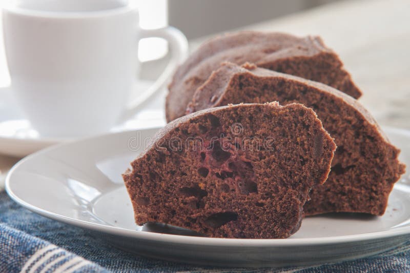Chocolate cut cake stock photo. Image of cream, birthday - 67088890