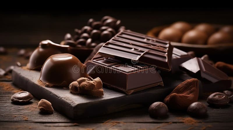 Chocolate Day, a Set of Different Sweets and Chocolate Chips. Wallpaper ...