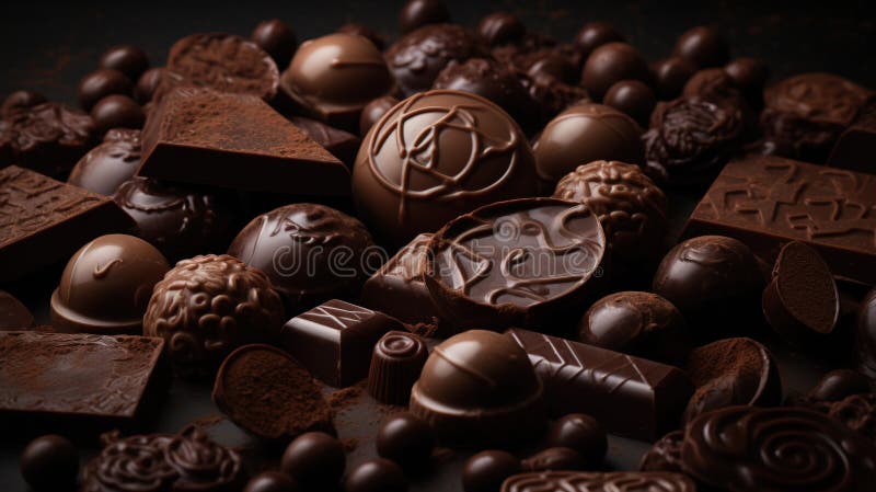 Chocolate Day, a Set of Different Sweets and Chocolate Chips. Wallpaper ...