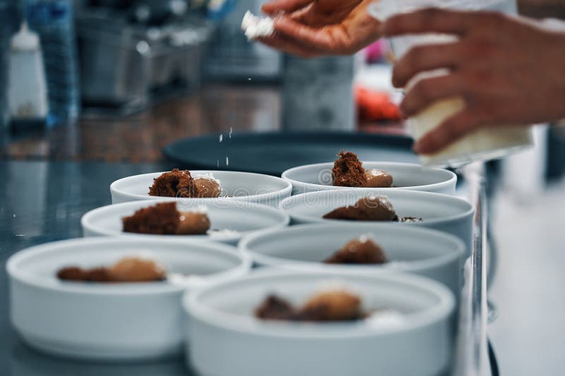 Chocolate Dessert for Tasting Menu Stock Image - Image of cream, coffee ...