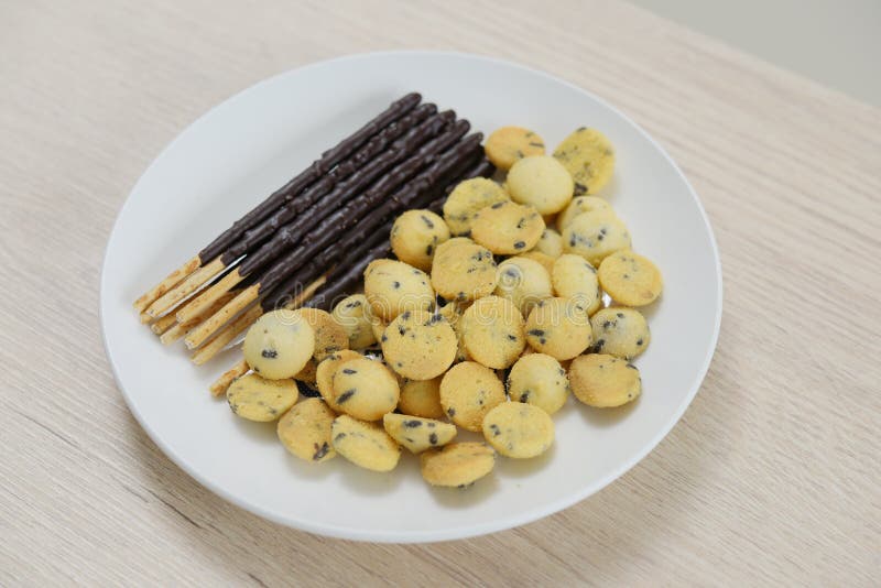 Chocolate Dessert Sticks and Small Pieces Stock Photo - Image of candy ...