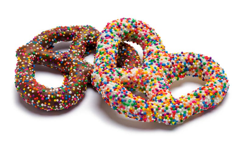 Chocolate Dipped Pretzels stock image. Image of sugar - 249009673