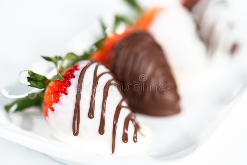 Chocolate Dipped Strawberries Stock Photo - Image of holiday, fancy ...