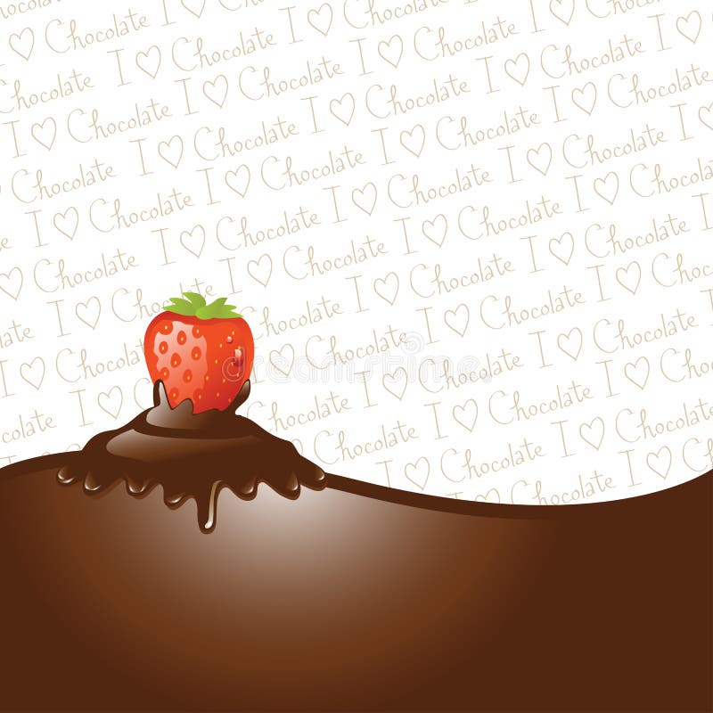 Chocolate Dipped Strawberry Stock Vector - Illustration of border ...
