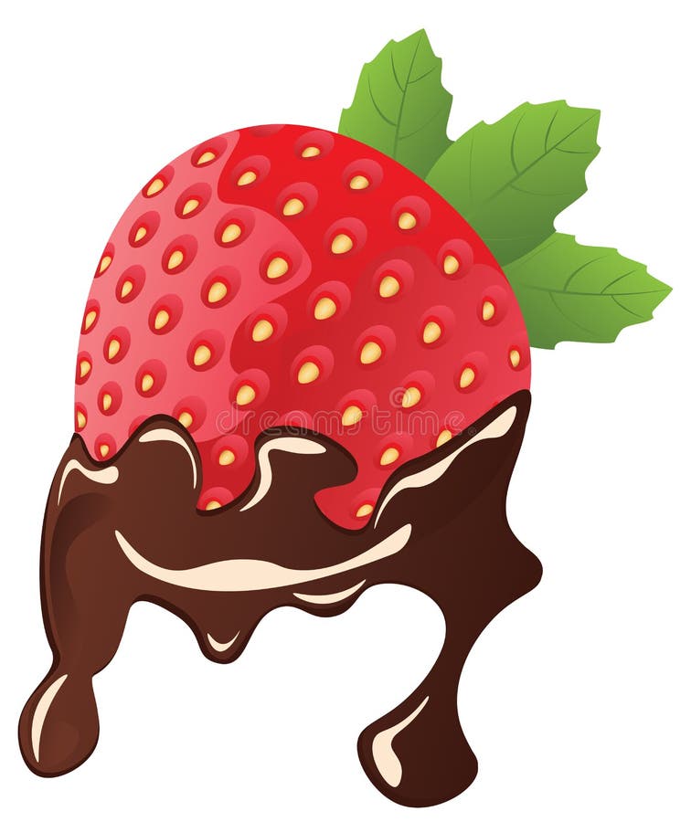 Chocolate Dipped Strawberry Stock Illustrations – 801 Chocolate Dipped ...