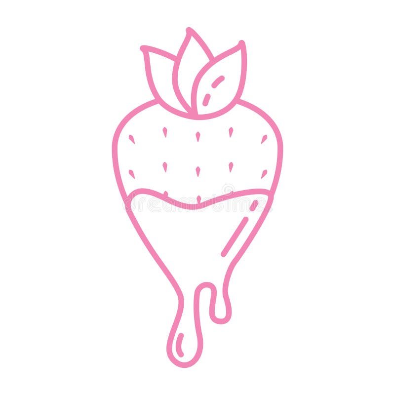 Chocolate Dipped Strawberry. Vector Stock Vector - Illustration of gift ...