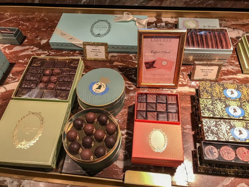 Chocolate Display at Laduree in Paris Editorial Photo - Image of ...