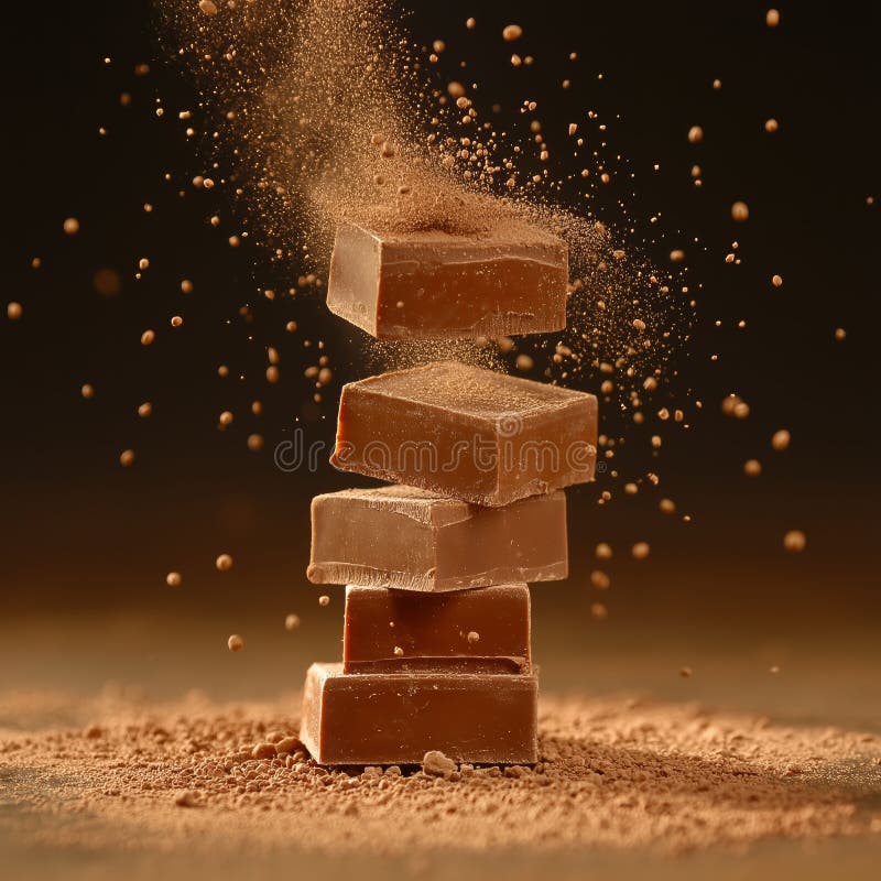 Chocolate Dreams: Suspended Indulgence in a Cocoa Cloud Stock Photo ...