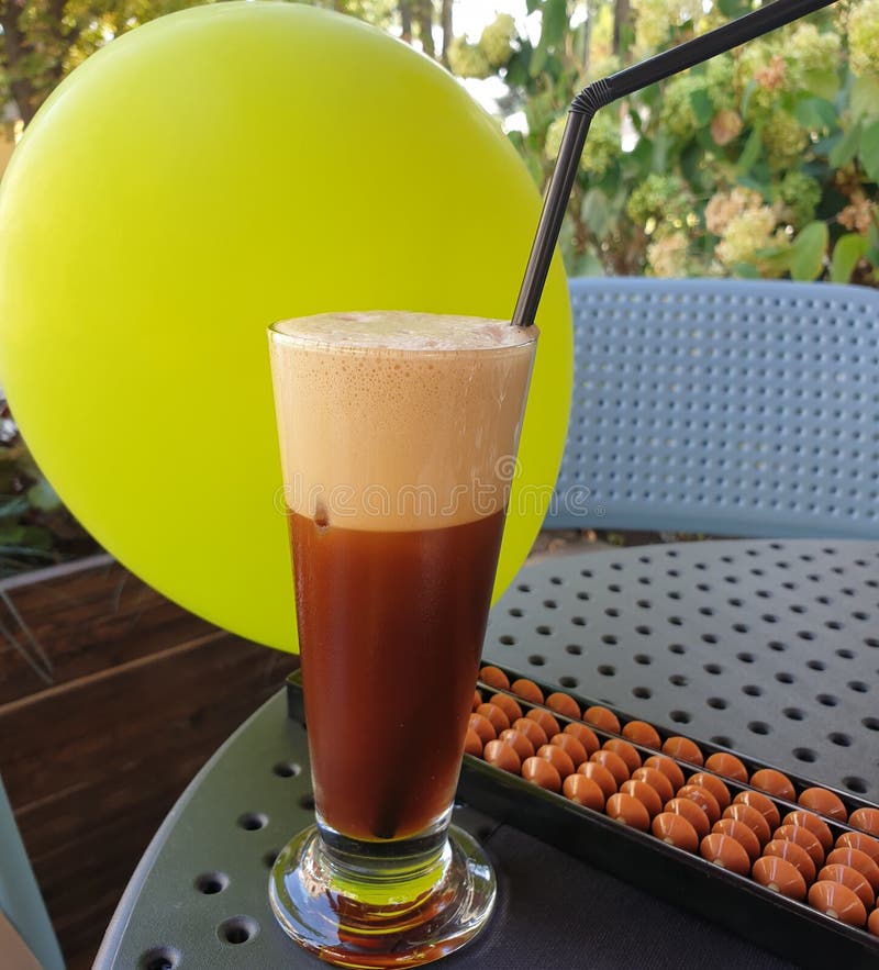 Chocolate Drink and Balloon Stock Photo - Image of table, coffe: 169410048