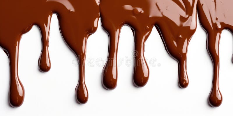 Chocolate Dripping in Cascading Rows Stock Image - Image of rich ...