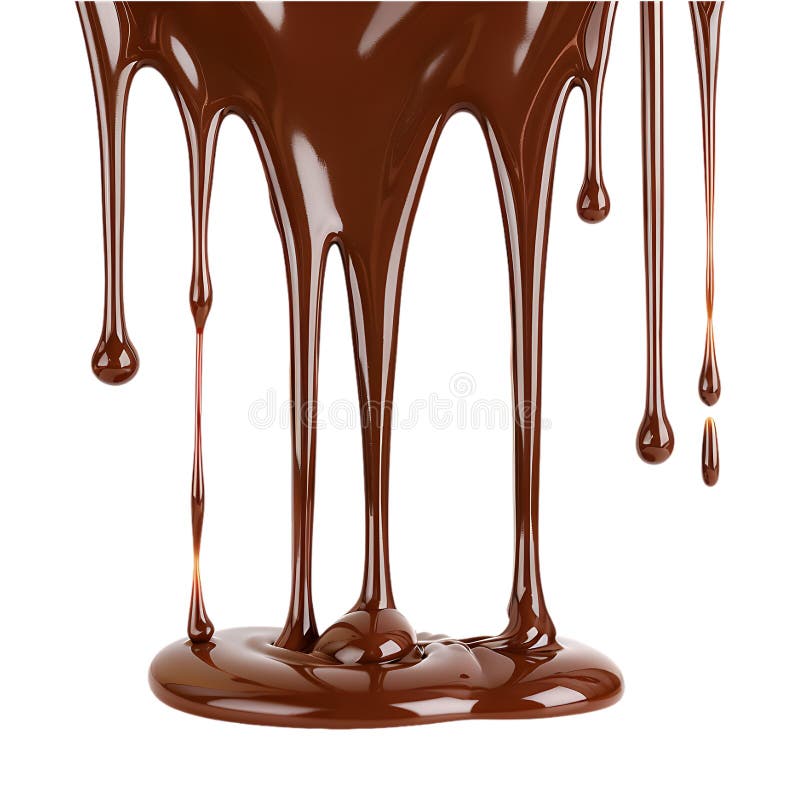 Chocolate Dripping Down from Top on Transparent Background - Ai ...