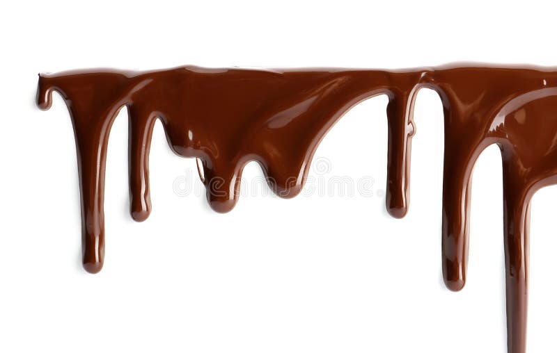 Dripping Chocolate on White Background Stock Photo - Image of pouring ...