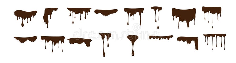 Chocolate Dripping Vector. Chocolate Trickle Element Stock Vector ...