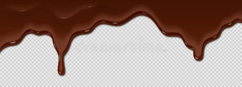 A Chocolate Drizzle on a White Background Stock Vector - Illustration ...