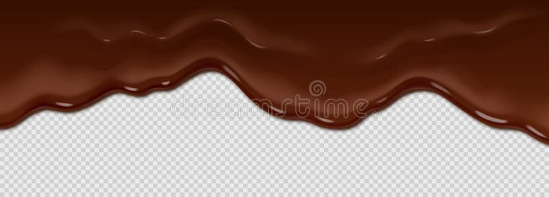 A Chocolate Drizzle on a White Background Stock Vector - Illustration ...
