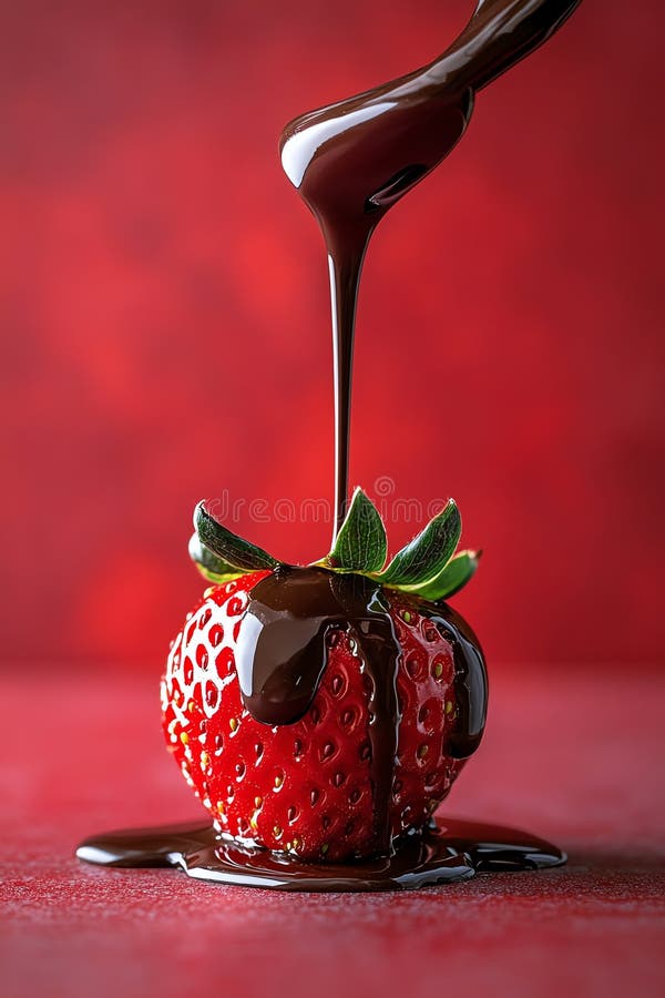 Chocolate Drizzled Strawberry Image Stock Image - Image of indulgence ...