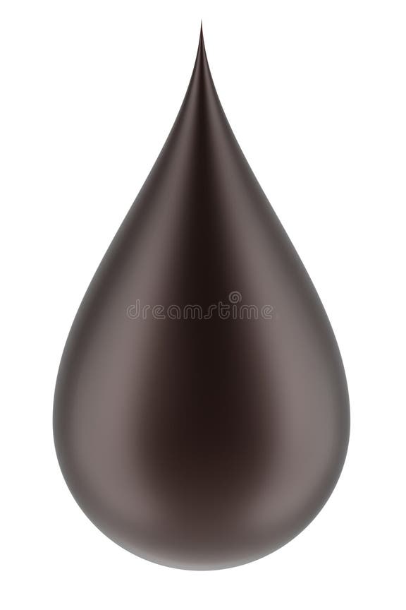 Chocolate Drop, Brown Drop. 3D Rendering Stock Illustration ...