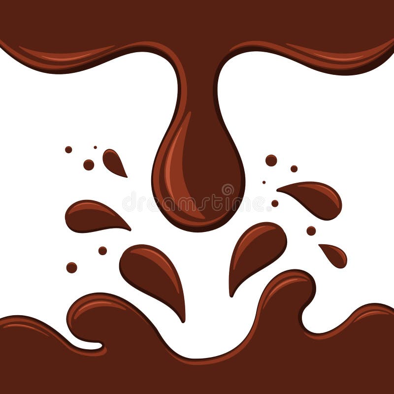 Chocolate drop stock vector. Illustration of gourmet - 12556729