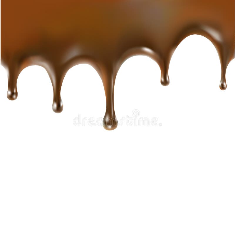 Chocolate Drop Vector Illustration Watercolor Stains Stock Vector ...