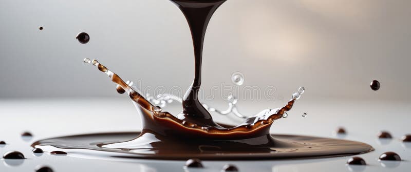 Chocolate Dropped Milk Creating Splash Stock Photos - Free & Royalty ...