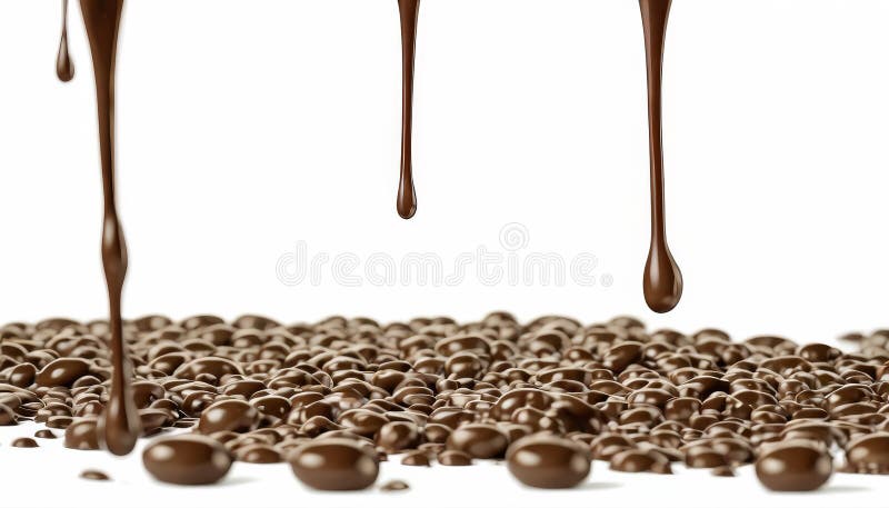 Chocolate Drops Falling on Pile Stock Image - Image of motion, treat ...
