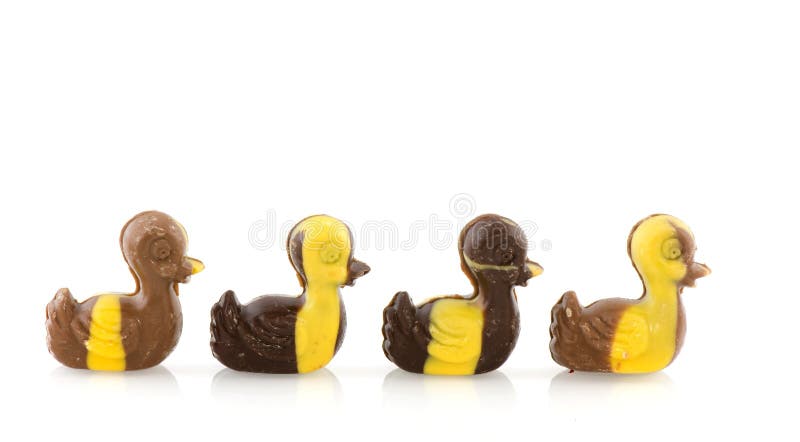 Chocolate ducks stock photo. Image of candy, chicks, isolated - 13327112