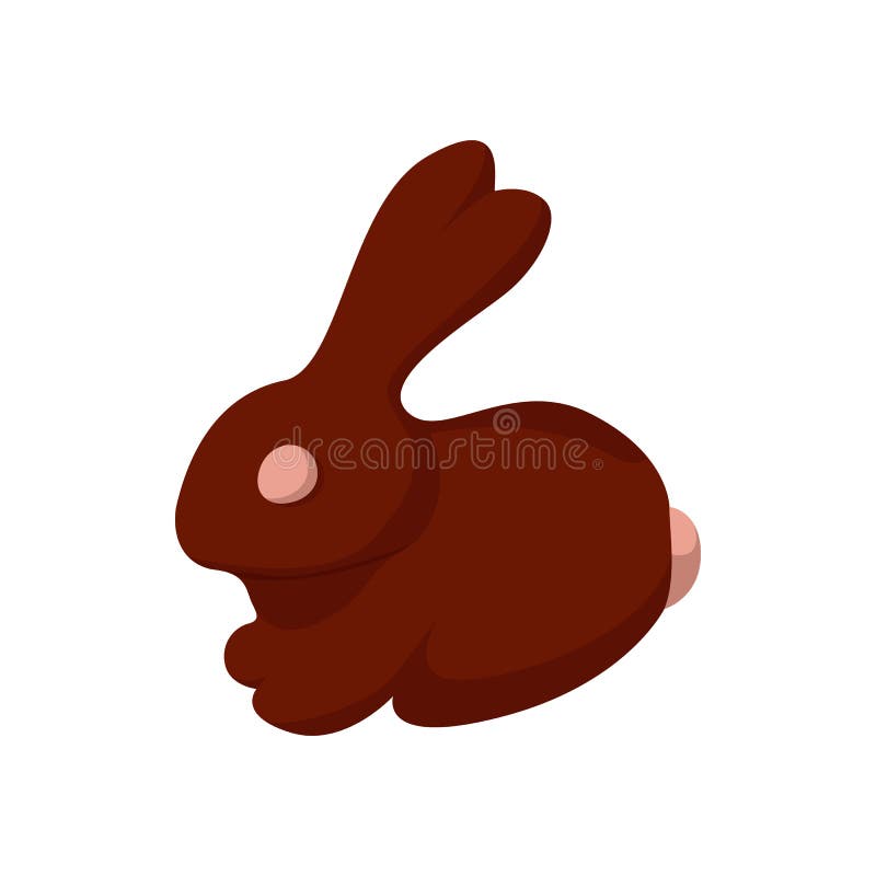 Chocolate Easter Bunny Cartoon Icon Stock Vector - Illustration of ...